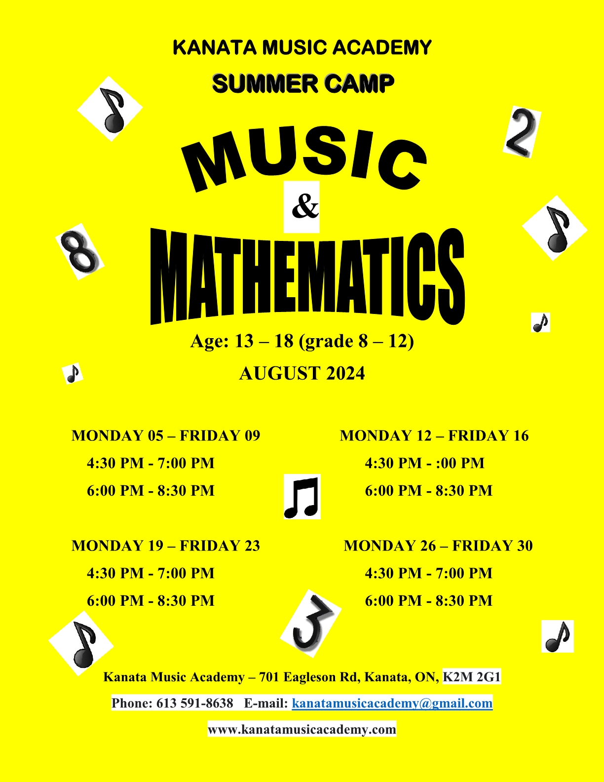 SUMMER CAMPS 2025 – Kanata Music Academy